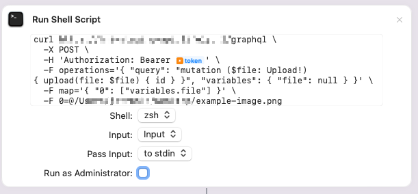 How can I upload a file via 'Get contents of URL' if the file needs to be nested inside another ...